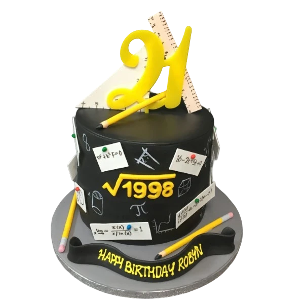 Custom Mathematics Celebration Cake – Bespoke Birthday Cake for Math ...