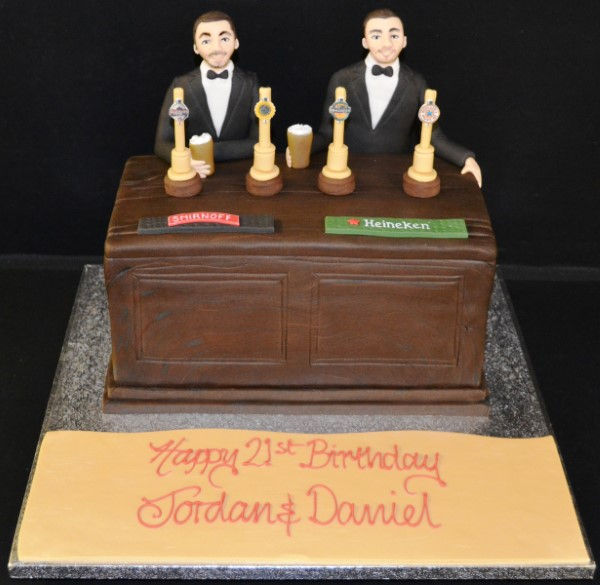 Custom Celebration Cake Bar with Two Tenders Theme Bespoke Birthday ...