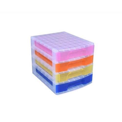 Really Useful Storage Drawer Unit Clear/Rainbow 4x5 Litre | Workeezee ...