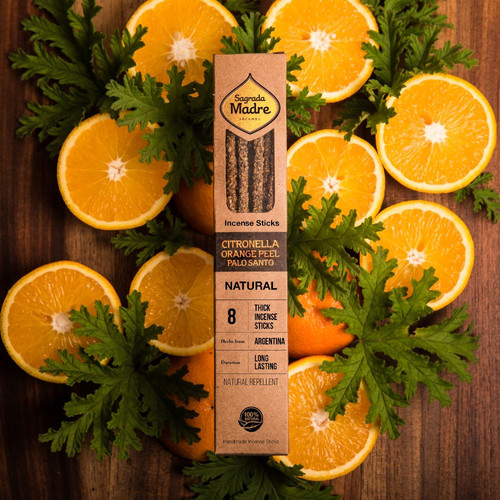 Sagrada Madre Natural Incense Sticks | Citronella & Orange | Ember ...