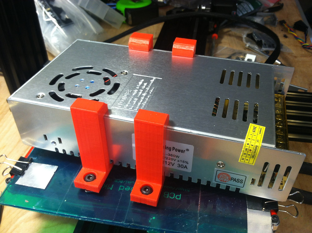 No slip power supply mount clip bracket for any width aluminum ...