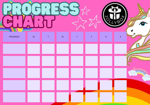 3 x Unicorn Themed Reward Chart | Jollybox