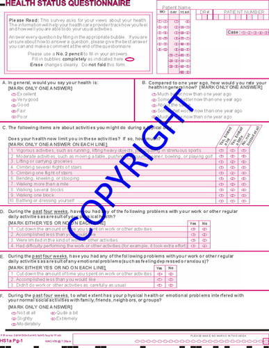 (HS1a) Health Status Questionnaire - Quantity 50 | Document Plus