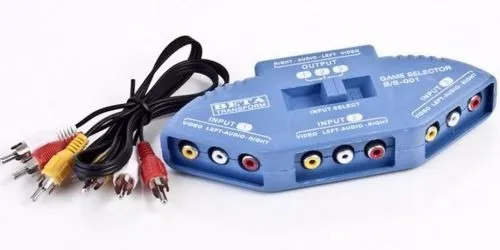 Switch Selector Rca Audio Y Video 3 Entradas A 1 Salida | electronica siec