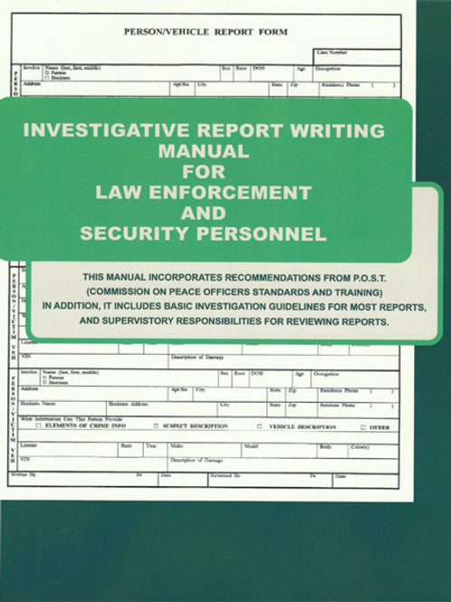 Investigative Report Writing Manual | policeandfire1