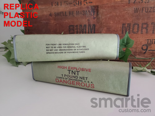 2 - TNT 1 lb Block Army Corps Engineers - Accurate Size Plastic Replica | Smartie Customs