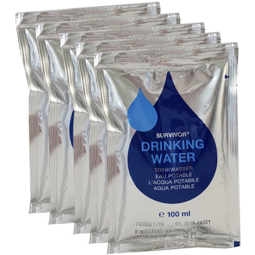 Sachets d'eau potable d'urgence | Sac Evac