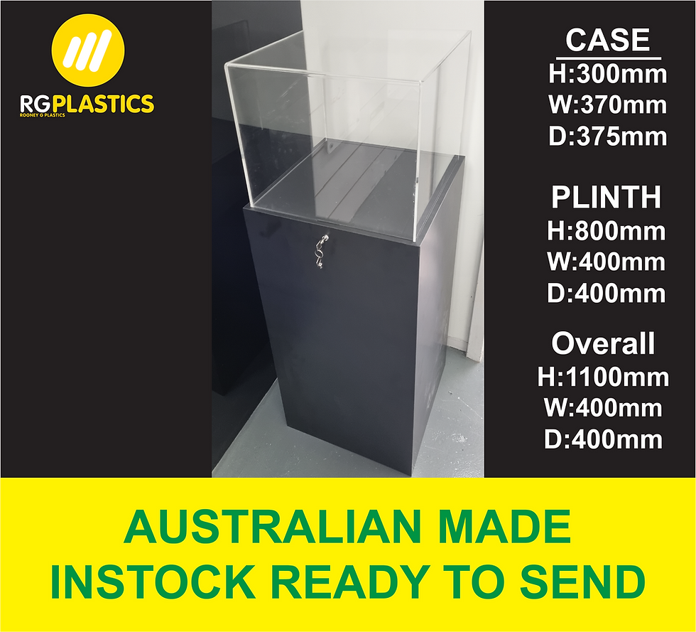PLINTH DISPLAY CASE WITH LOCK | rgplastics