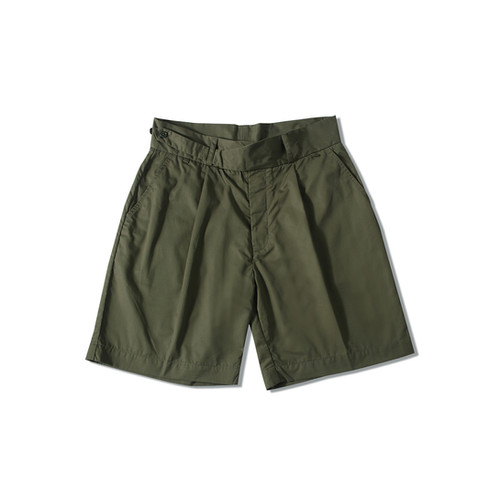 Side Button Shorts - Olive ST014 | Standardtypes UK