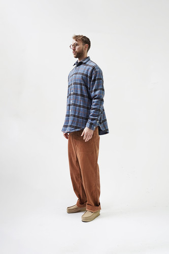 ST091 Logger Flannel Shirt - Blue / Check | Standardtypes UK