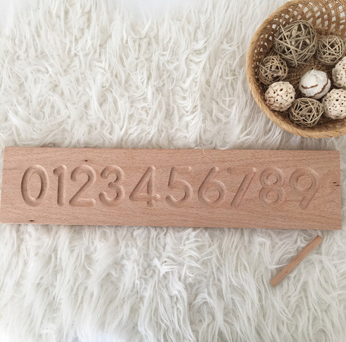 Wooden Number Tracing Board and Ten frame on Back | Mysite
