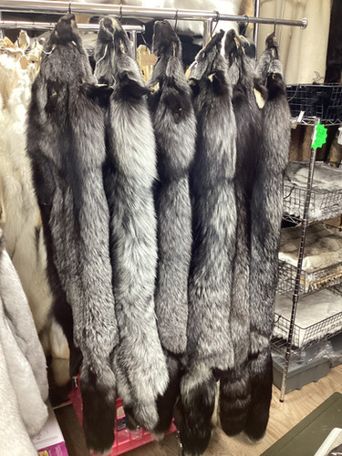Crystal Ranch Silver Fox Pelts | AMBERS LEATHER CREATIONS