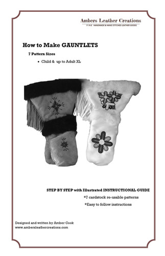 Gauntlets Pattern Book- 7 sizes- NEW | AMBERS LEATHER CREATIONS