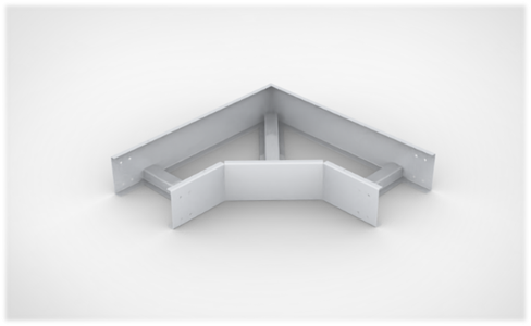 Horizontal Elbow Ladder type Cable Tray with bolted cover | Marshal ...