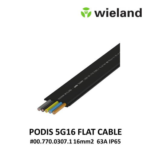 WIELAND ELECTRIC PODIS 5G16 FLAT CABLE #00.770.0307.1 | Marshal Electrical
