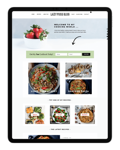Wix Food Blog Recipe Website Template for Bloggers – Lazy Blog | Wix ...