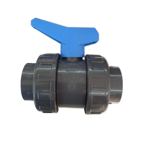 Valvula esfera de 2" doble tuerca union aquaram PVC ced 80 | Hidrokinesis