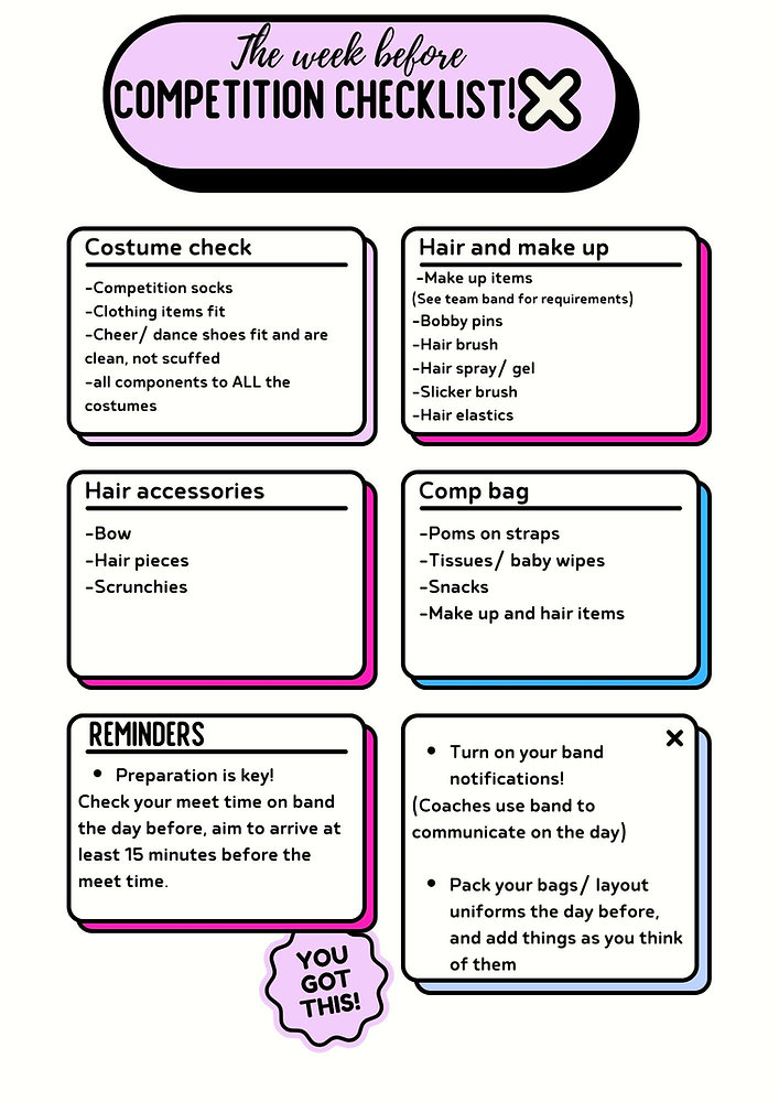 Competition Checklist
