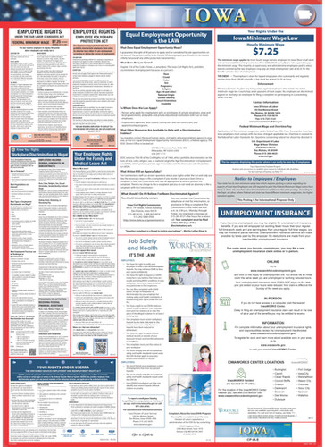 2025 Iowa Labor Law Poster – Federal, State & OSHA Compliance (All-in ...