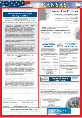 Kansas Labor Law Poster - State-Only Compliance Poster | American ...