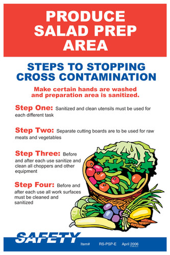 Produce and Salad Prep Area Poster | American Compliance
