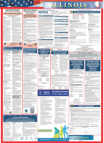 Illinois Labor Law Poster: State & Federal Combo
