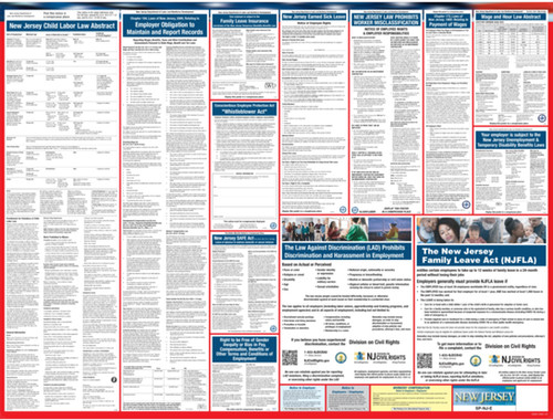 2025 New Jersey Labor Law Poster - State-Only Compliance Poster ...