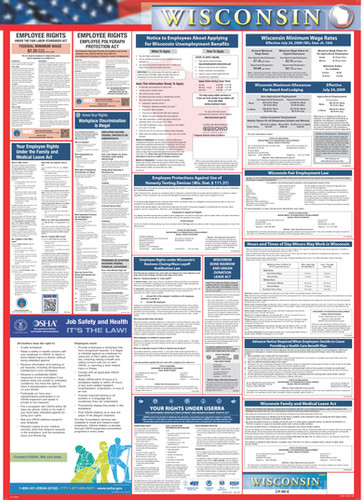 Wisconsin Labor Law Poster | State & Federal Combo