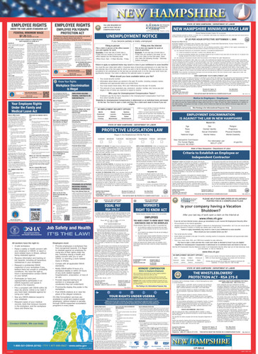 New Hampshire Labor Law Poster – Federal, State & OSHA (All-in-One ...