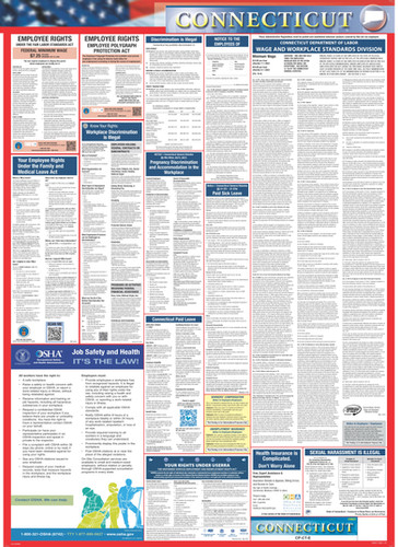 Connecticut Labor Law Poster – Federal, State & OSHA Compliance (All-in ...