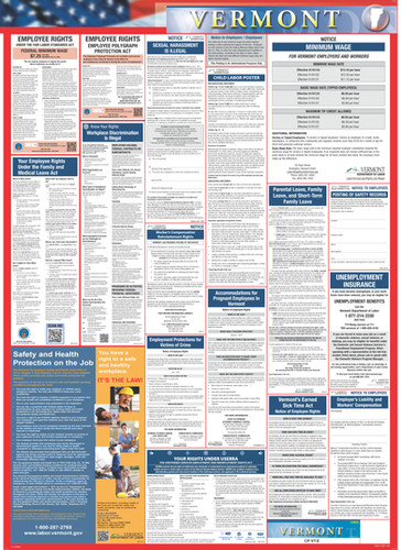 Vermont Labor Law Poster – Federal, State & OSHA Compliance (All-in-One ...