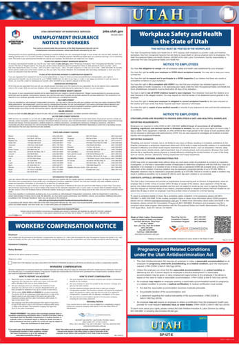 Utah Labor Law Poster - State-Only Compliance Poster | American Compliance