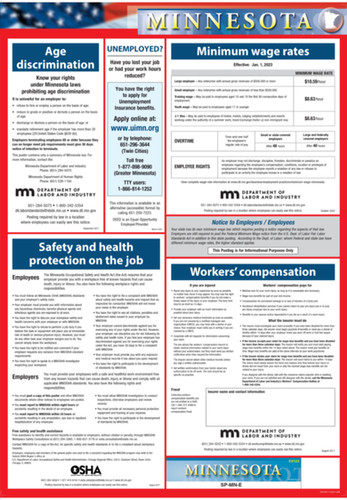 2025 Minnesota Labor Law Poster - State-Only Compliance Poster ...