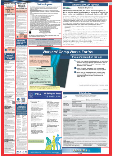 Florida Labor Law Poster - State & Federal Combo