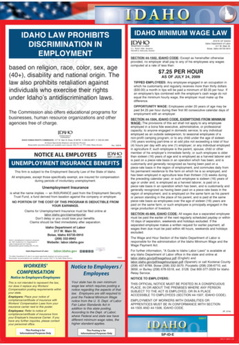 2026 Idaho Labor Law Poster - State-Only Compliance Poster | American ...
