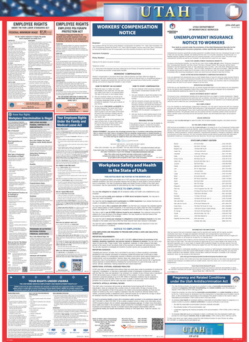 Utah Labor Law Poster – Federal, State & OSHA Compliance (All-in-One ...