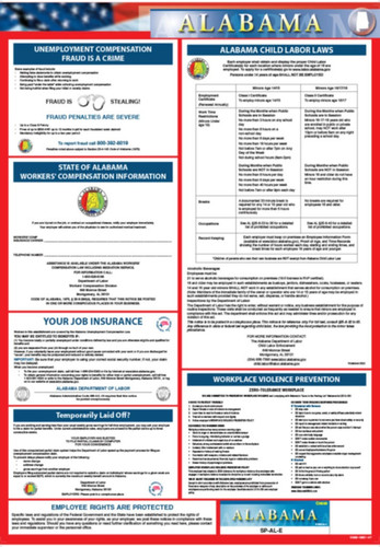 2025 Alabama Labor Law Poster – State-Only Compliance Poster | American ...