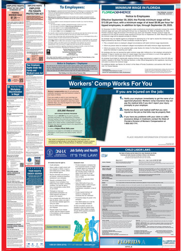 Florida Labor Law Poster - State & Federal Combo