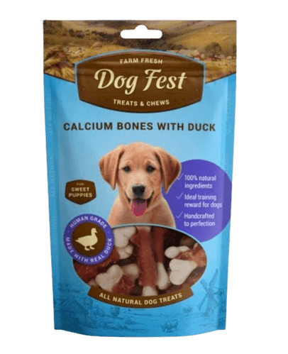 Dog Fest Calcium Bones with Duck 90g | Paw Celebration - V1