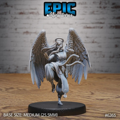 Angel Monk Miniature (28mm scale) | Bugbear Armory