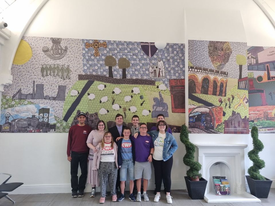 Unveiling the mural we created at Durham Railway Station