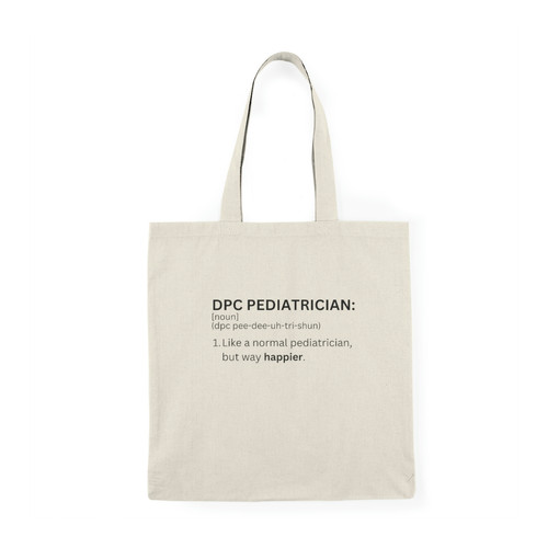DPC Pediatrician DEFINED Natural Tote Bag | My DPC Story