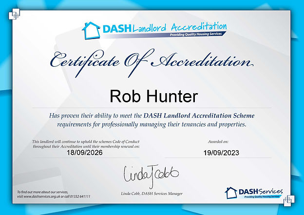 DASH Accreditation Certificate | Bond Housing Group
