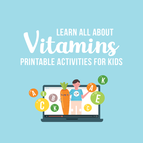 Printable Activities for Kids "All about Vitamins" | Nutri Edu Kids