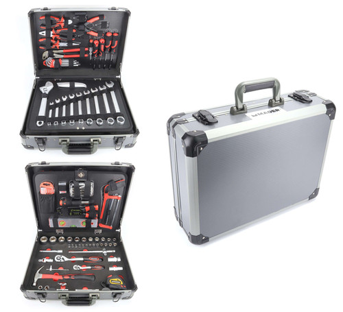 Mala de Ferramentas 1/4" - 1/2", 123un, CRV 59603 Mader | Ferbasa