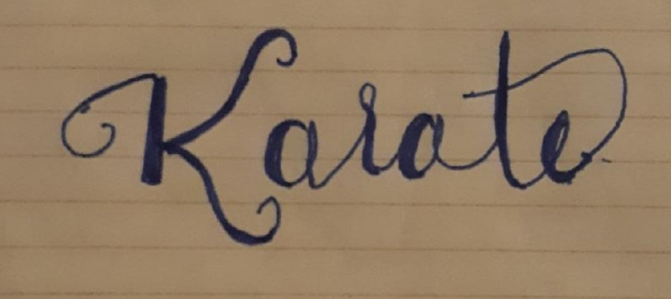 Karate is Cursive Fighting