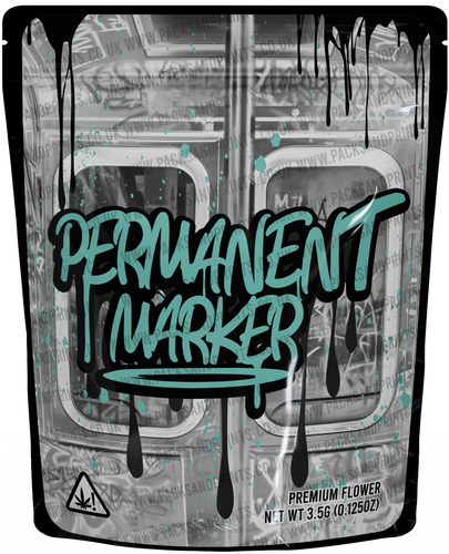 Permanent Marker - 3.5G Mylar Bag Strain Labels For Cali Packs | My Site