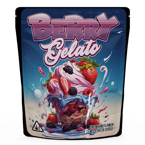 Berry Gelato - 3.5G Mylar Bag Strain Labels | My Site