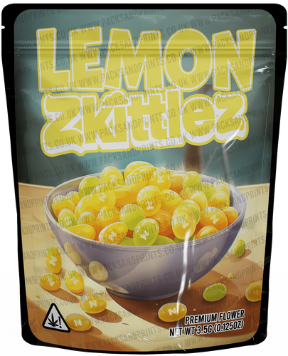 Lemon Zkittles Cali Packs - Strain Labels Pre-Applied | Packs & Prints