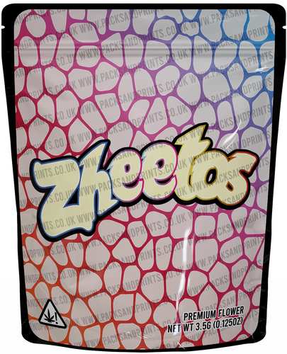 Zheetos - 3.5G Mylar Bag Strain Labels For Cali Packs | My Site